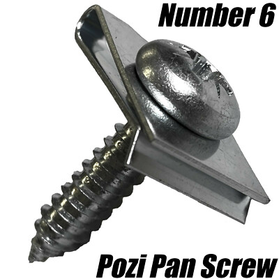 Number 6 Pozi Head Self Tapping Screws + Captive Nuts Speed Fastener ...