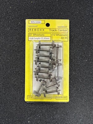 Reboxx WS11000 33" Wheelsets HO Scale (12 wheelsets) (axle length 25 ...