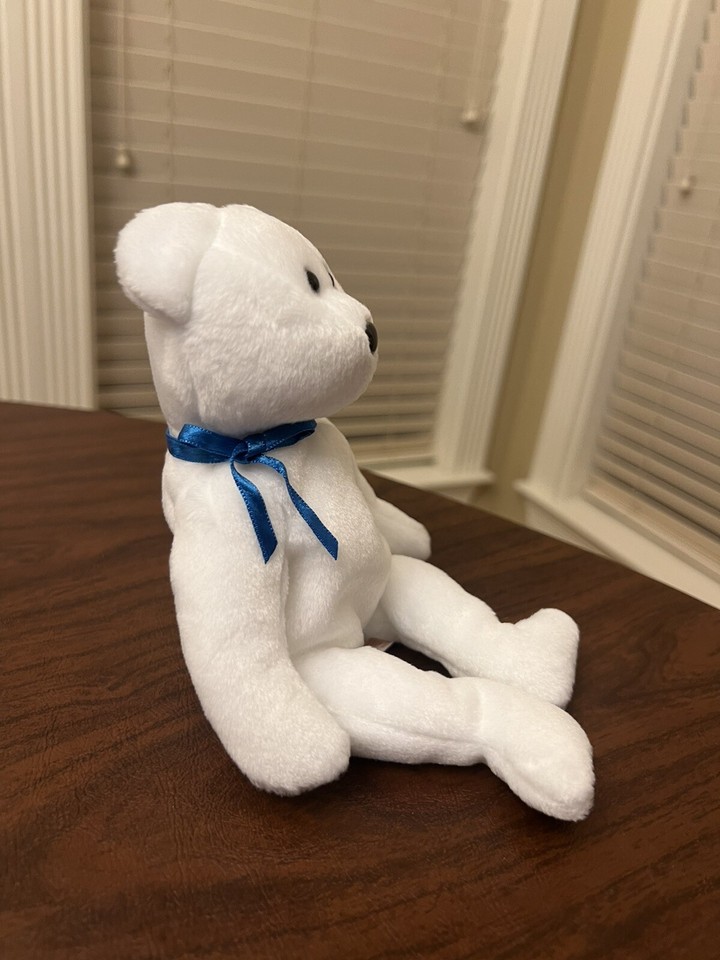 Ty Beanie Baby “Little Star” Stuffed 8.5” White Bear Plush 2005 & Tag ...