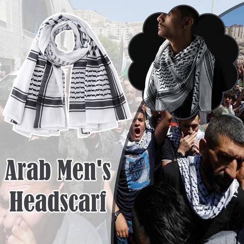 Palestine Black White Keffiyeh Square Print Men Scarf Lot C5 | eBay ...