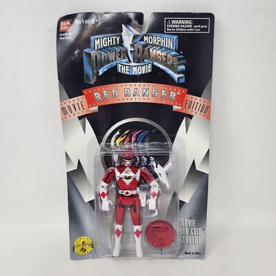 Bandai Mighty Morphin Power Rangers The Movie Red Ranger Action Figure ...