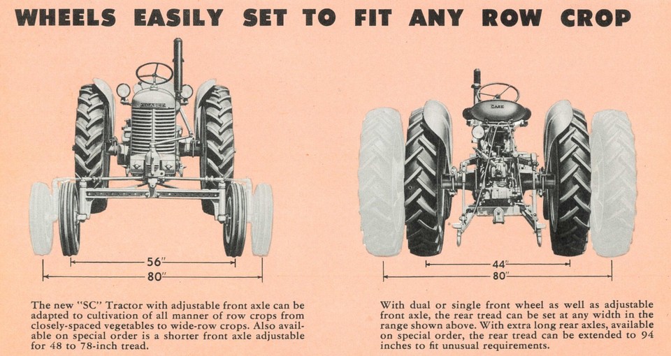 J.I. CASE Model SC 2 3 Plow Tractor Sales Brochure Case Eagle Hitch PTO ...