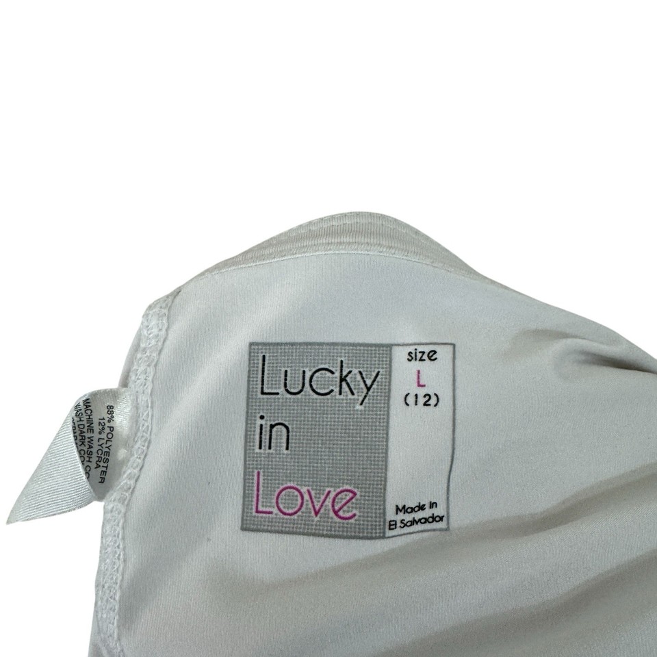 Lucky In Love Large Skort Skirt White Tennis Athletic Sport Stretch ...