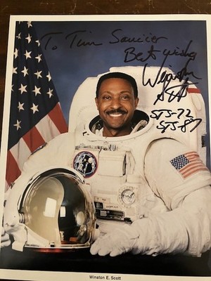 Rare NASA Astronaut WINSTON E. SCOTT Autographed 8x10 Color Photo! | eBay