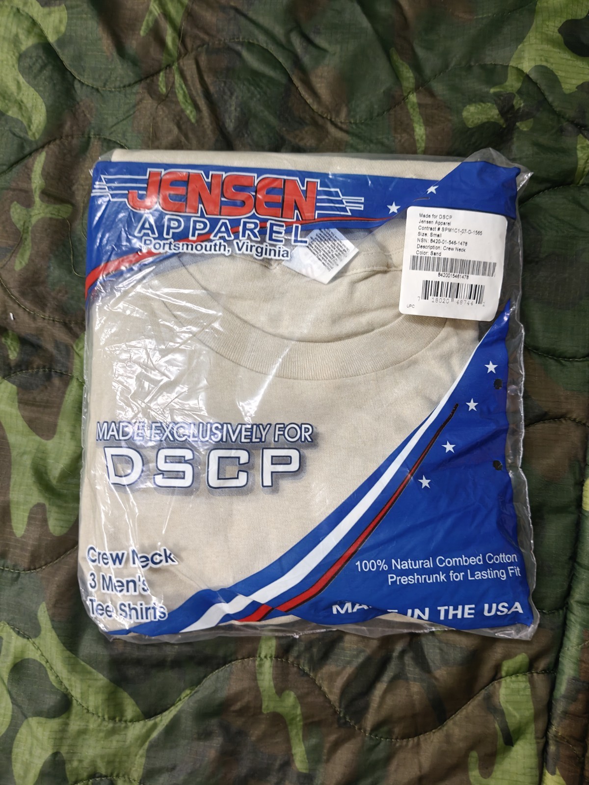 3 Pack of USGI DLA Sand Tan 100% Combed Cotton Uniform T-Shirts Size ...