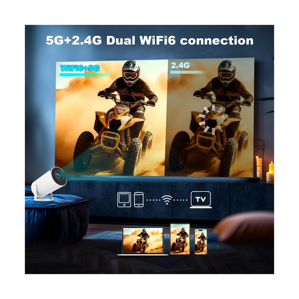 ENUOSUMA HY300 Pro Mini Projector - 4K Android 11 WiFi 717687562355| eBay