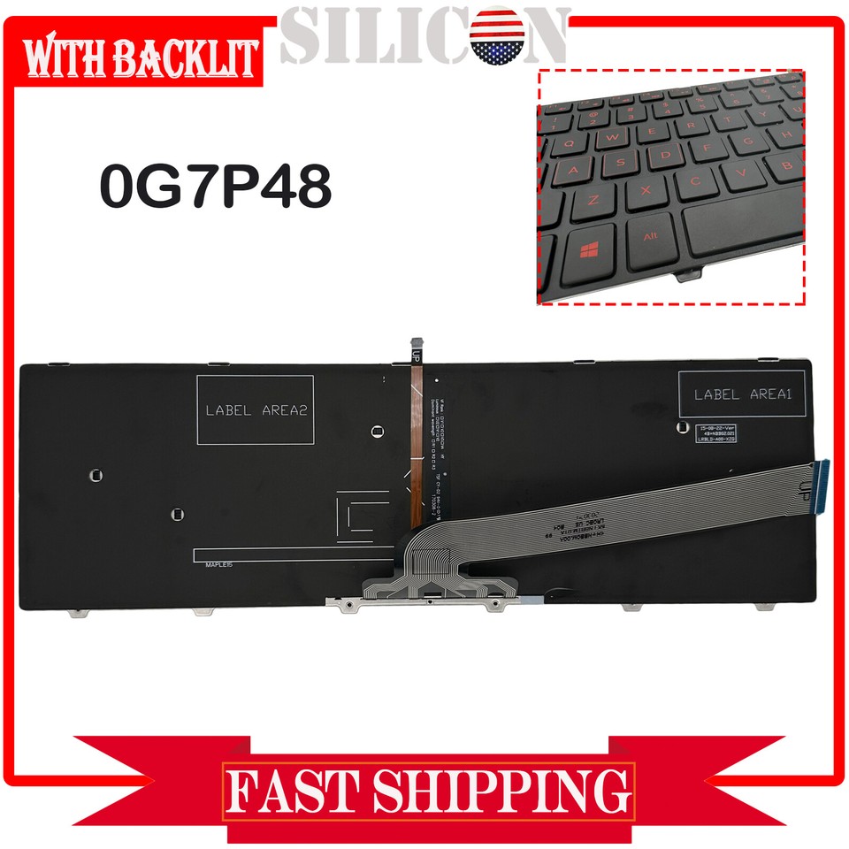 Laptop Backlit Keyboard For Dell Latitude 3550 3560 3570 3580 3588 US ...