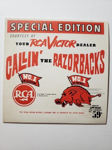 Rare 1965 CALLIN' THE RAZORBACKS #1 Arkansas University RCA Victor 45 ...