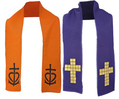 Adults 60" Length Priests Stole Vestment Sash Religious Fancy Dress ...