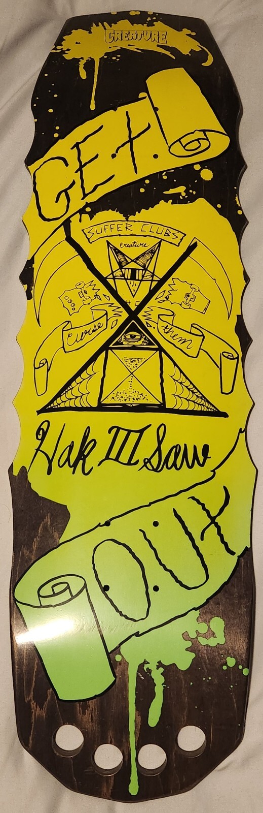 Rare Limited Creature Sam Hitz Hak Saw III Skateboard Deck #84 | eBay