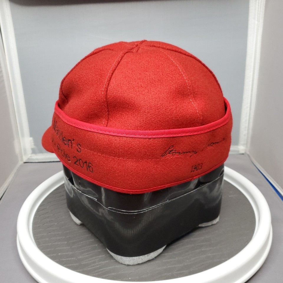 STORMY KROMER Hat Red MADDENS ICE FISHING DERBY & Buck Pole USA 7 1/8 ...