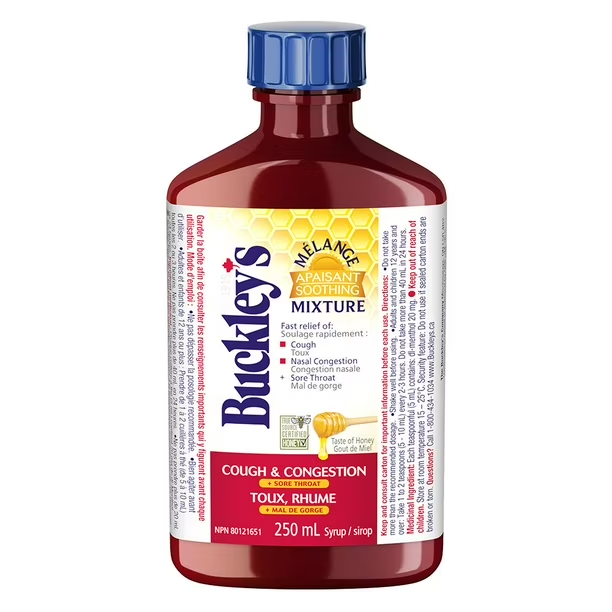 NEW Buckley's Soothing Mixture Cough Congestion Syrup 250mL CANADA | eBay