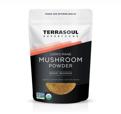 Terrasoul Superfoods Organic Lion’s Mane Memory Mushroom Powder - FREE ...
