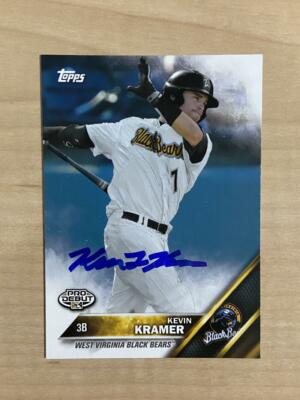 KEVIN KRAMER BLACK BEARS SIGNED AUTOGRAPHED 2016 TOPPS CARD #16 W/COA ...
