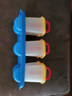 Tupperware Ice Tups Popsicles Maker Mold Blue Guava Apricot Set New in ...
