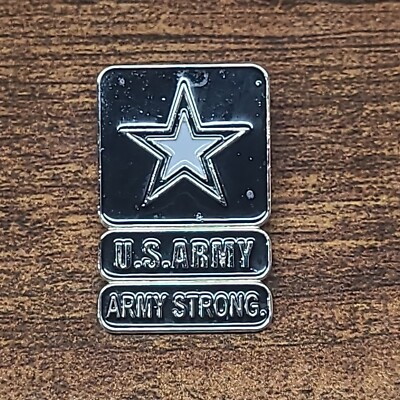 US ARMY ARMY STRONG Logo Lapel Hat Pin Military Pin United States Star ...