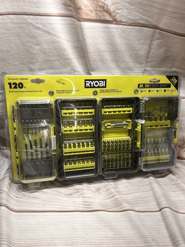 120 Piece Drill and Impact Rated Drive Kit Ryobi 1005-522-877 NEW | eBay