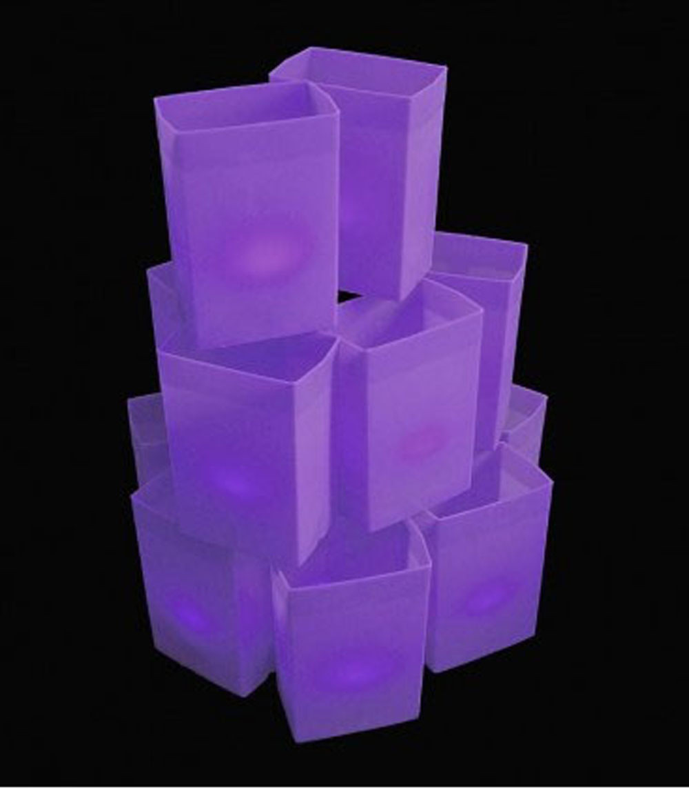 PURPLE LUMINARY BOX LIGHT SET W/ CANDLES - 1 SET - HALLOWEEN HOLIDAY | eBay