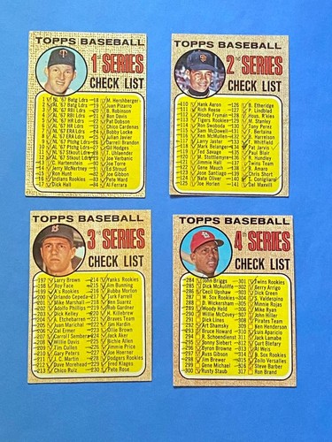 1968 baseball marked checklists (lot of 4) | eBay