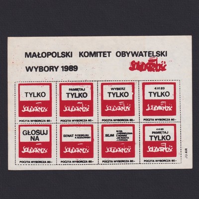 POLAND 1989, Solidarity (Solidarnosc) labels, Election, Propaganda | eBay