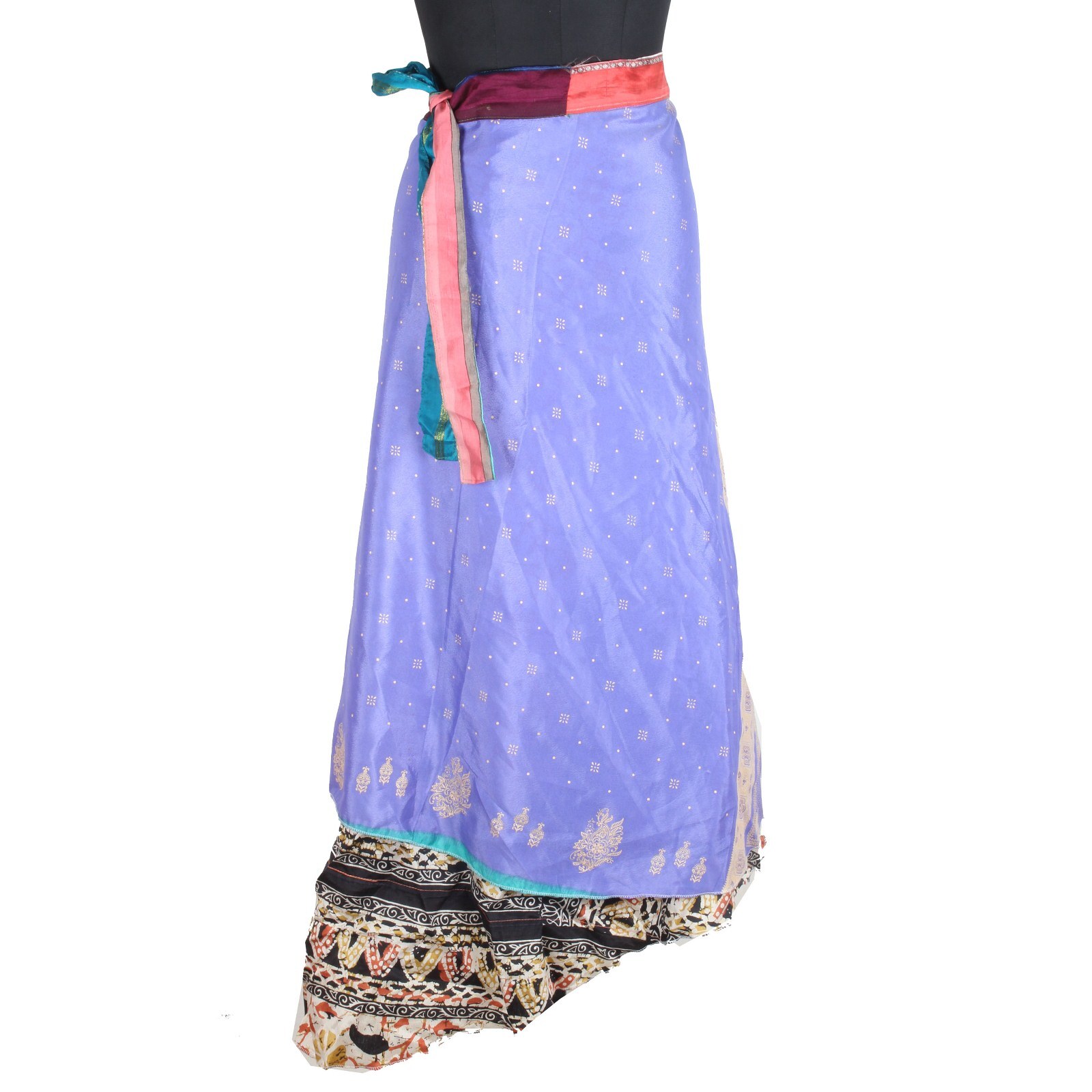 Bohemian Sari Skirt Beautiful Long Silk Sari Skirt Two Layer Magic ...