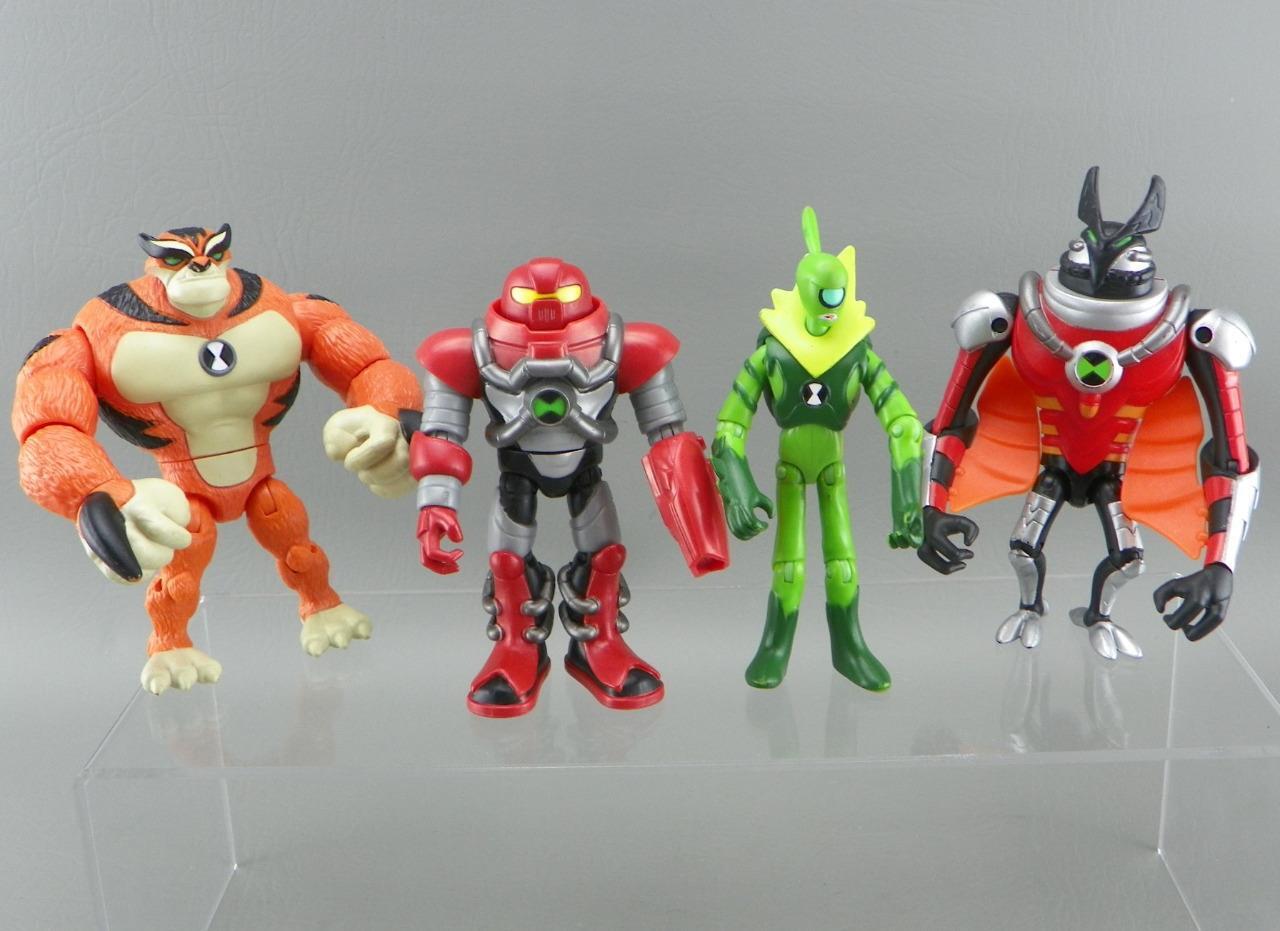 Playmates 2018 Ben 10 RATH HEATBLAST WILDVINE JETRAY Omni-Kix Alien ...
