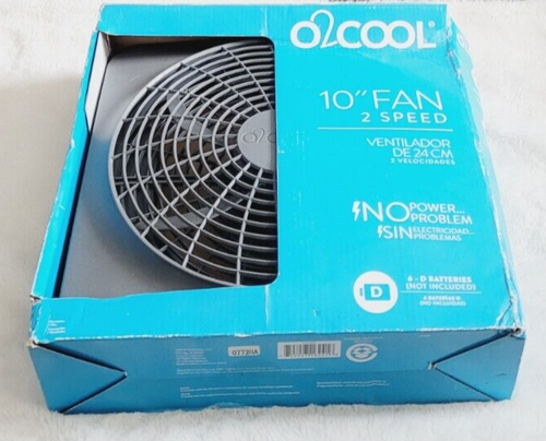 O2 COOL FD10101 Gray 10" Battery Operated Portable Fan Adjustable Tilt ...