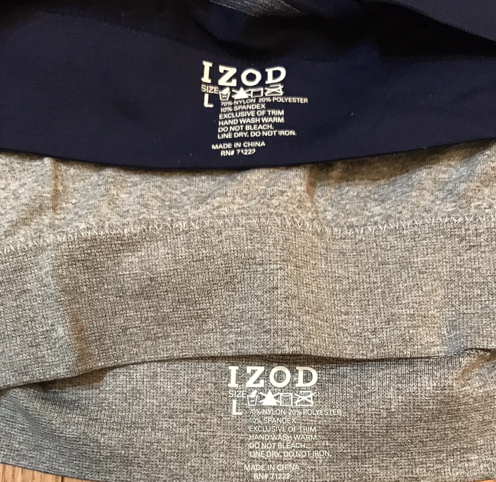 IZOD Women Sports Bra 2 Pack Solid Gray & Blue Striped MSRP $36 NWT | eBay