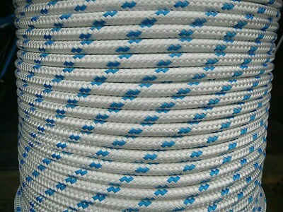 8mm x 100m Polyester Rope Double Braid Marine Yacht Sailing Mooring ...