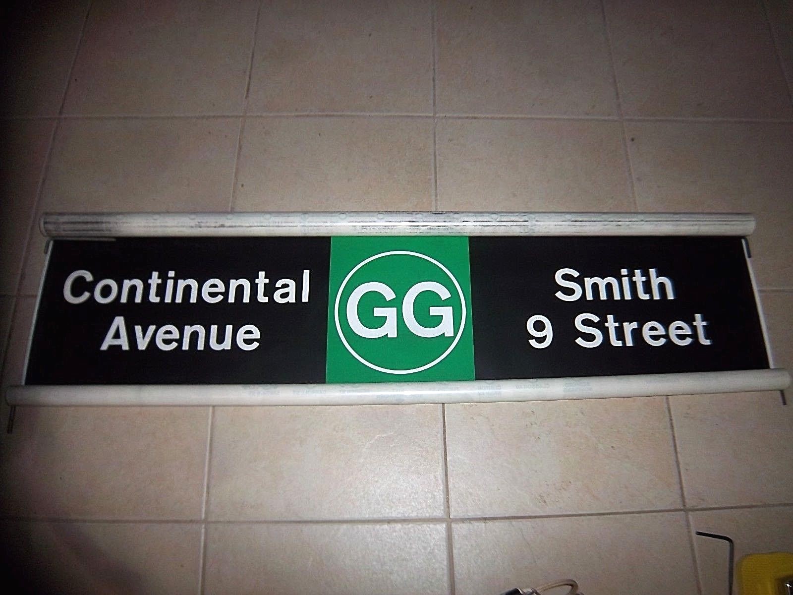 NY NYC SUBWAY ROLL SIGN R42 GG SMITH 9 STREET GOWANUS CANAL CULVER LINE ...