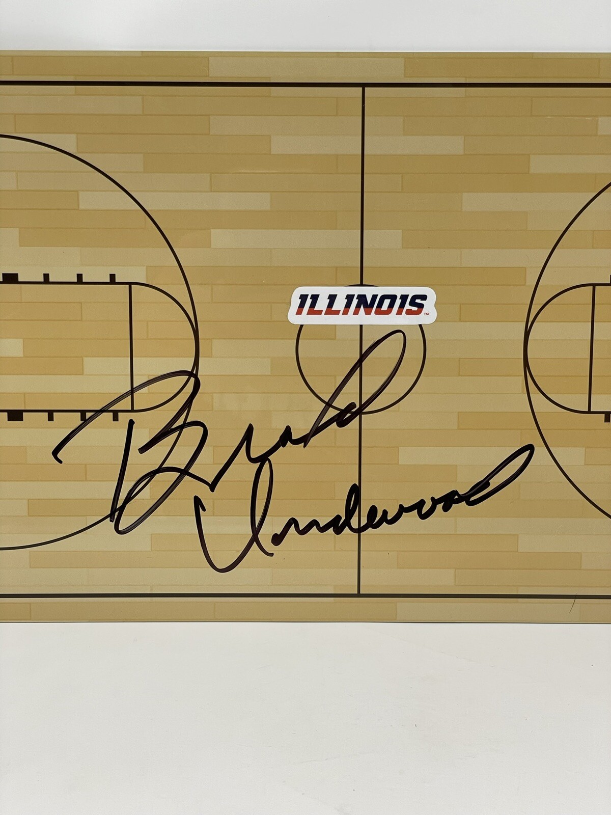 BRAD UNDERWOOD SIGNED AUTOGRAPH UNIVERSITY OF ILLINOIS CLIPBOARD ILLINI ...