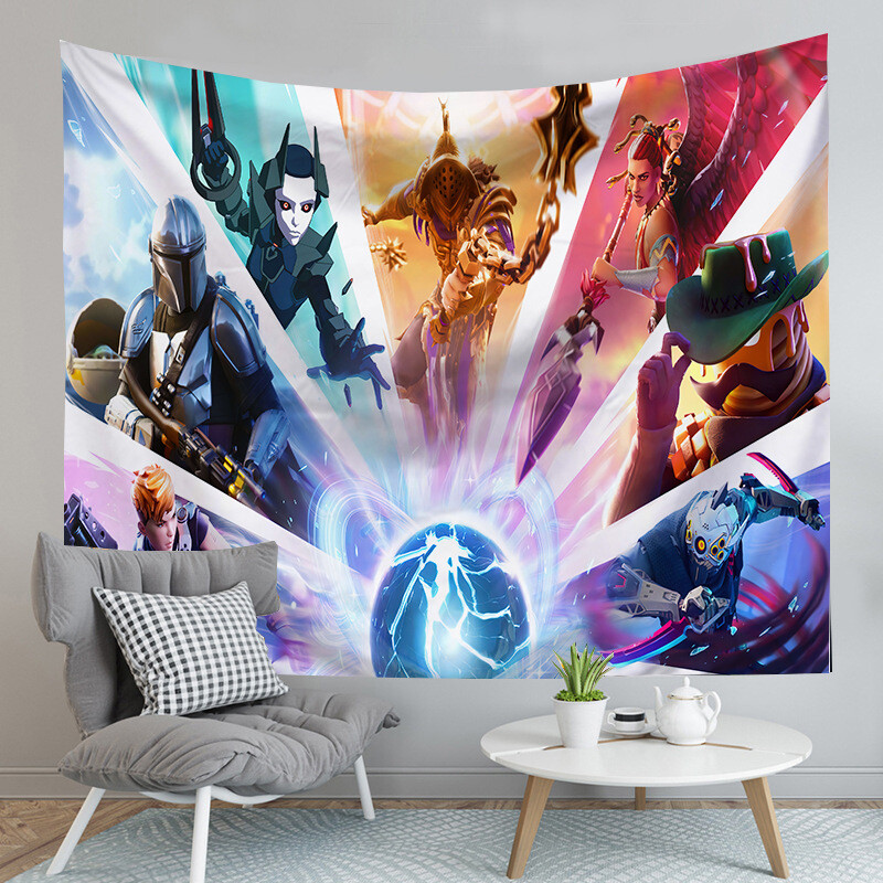 Styles Fortnite Tapestry Backdrop Wall Hanging Home Room Party Art ...