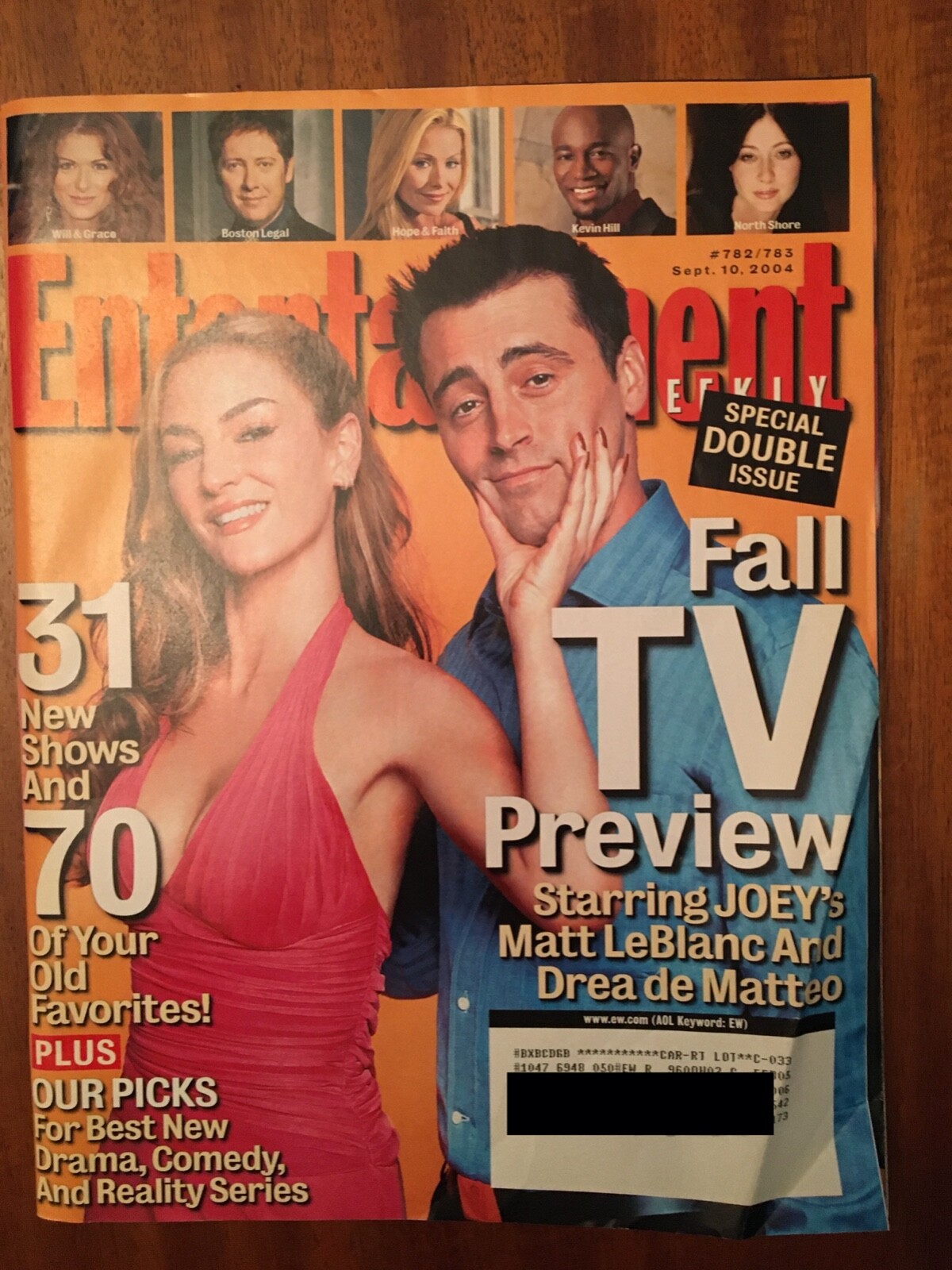 Entertainment Weekly 2004 Fall TV Preview Matt LeBlanc | eBay
