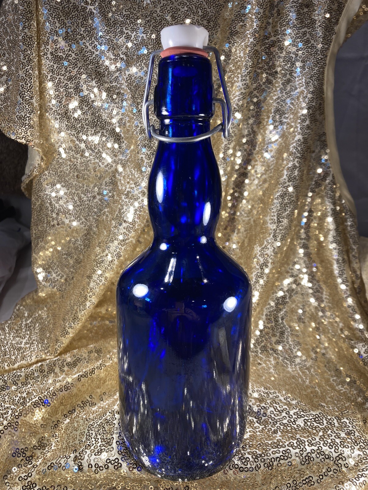 Cobalt Blue Odin’s Brew Ale Valhalla Glass Bottle Stopper Beer Growler ...