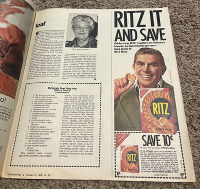 1978 Andy Griffith Ritz Crackers Newspaper Print Ad | eBay