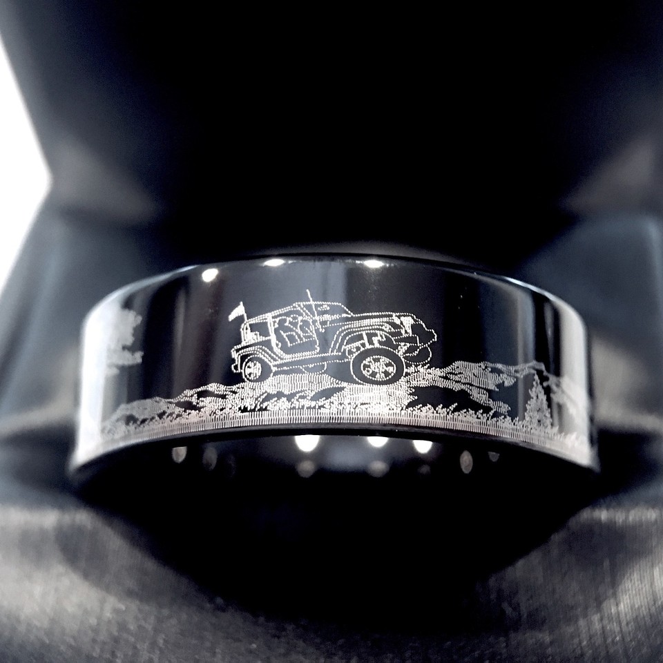 Jeep Wrangler Wedding Bands, Mens Engagement Ring, His Promise Ring ...