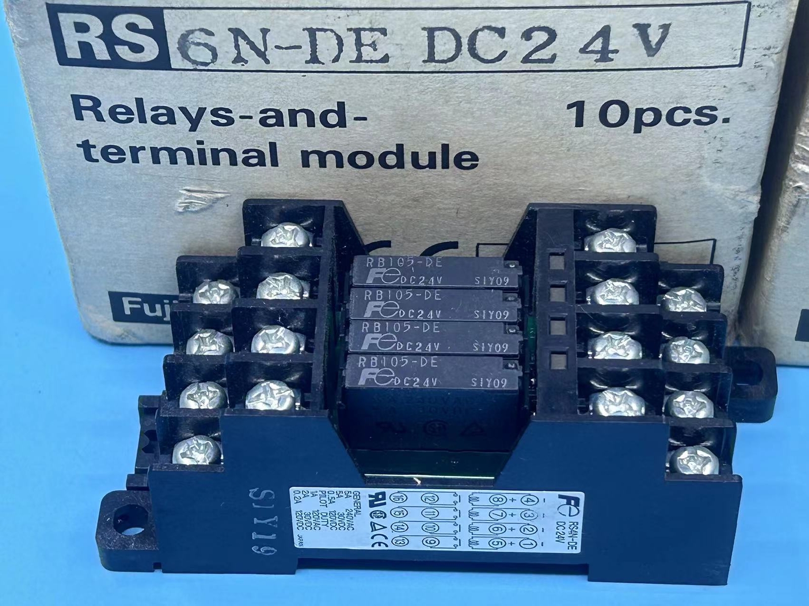 RS6N-DE DC24V Relay Module w/4pcs RB105-DE DC24V Power Relay 5A x 1 set ...