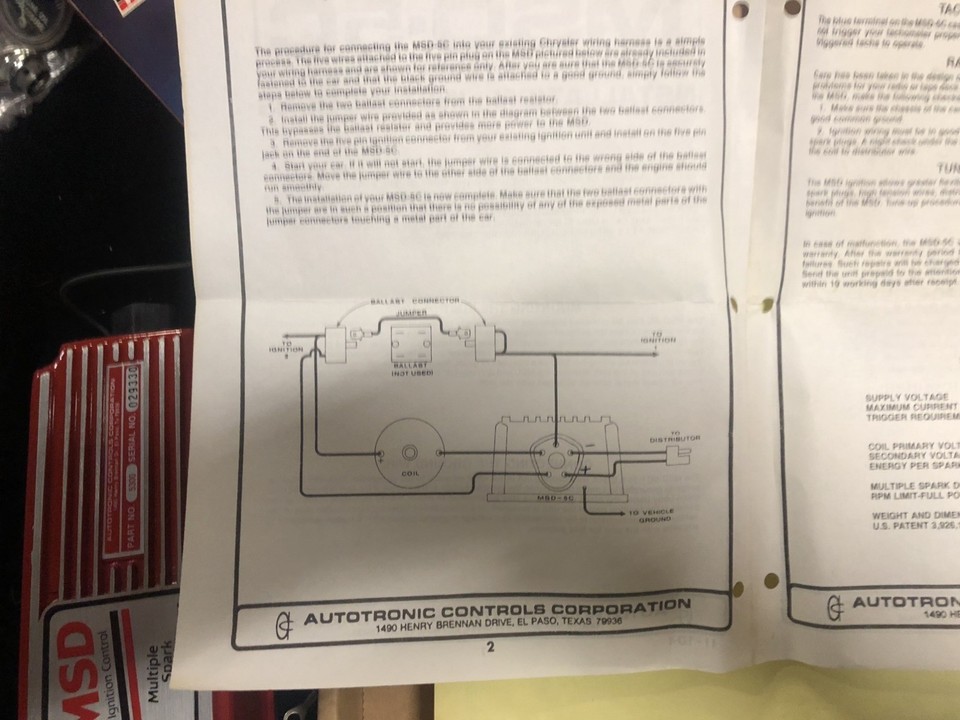 NOS MSD Pro Choice Multiple Spark Discharge Ignition – New in Box ...