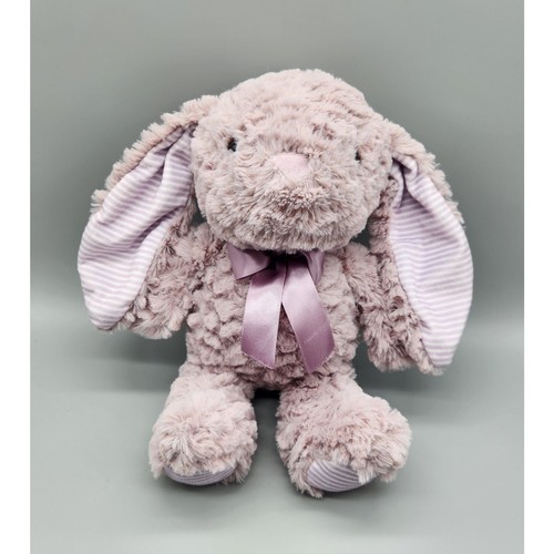 Walgreens Bunny Rabbit Purple Plush Striped Ears Feet Bow Stuffed ...