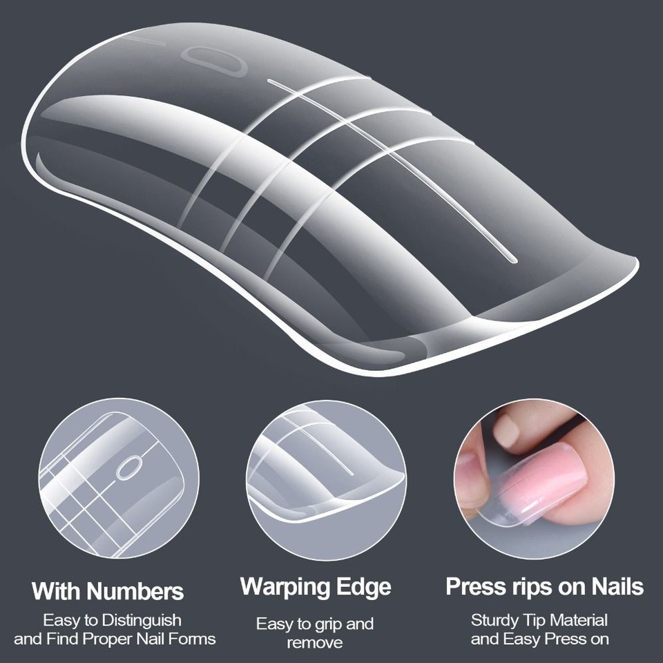 150PCS Durable Clear Toe Nail Extensions Fake Toe Tips Barefoot Decor ...