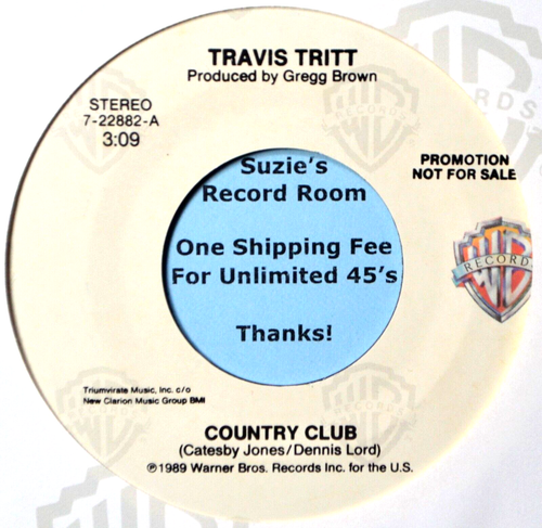 Travis Tritt Country Club DJ Promo NM 45 7" Vinyl -COUPONS! | eBay