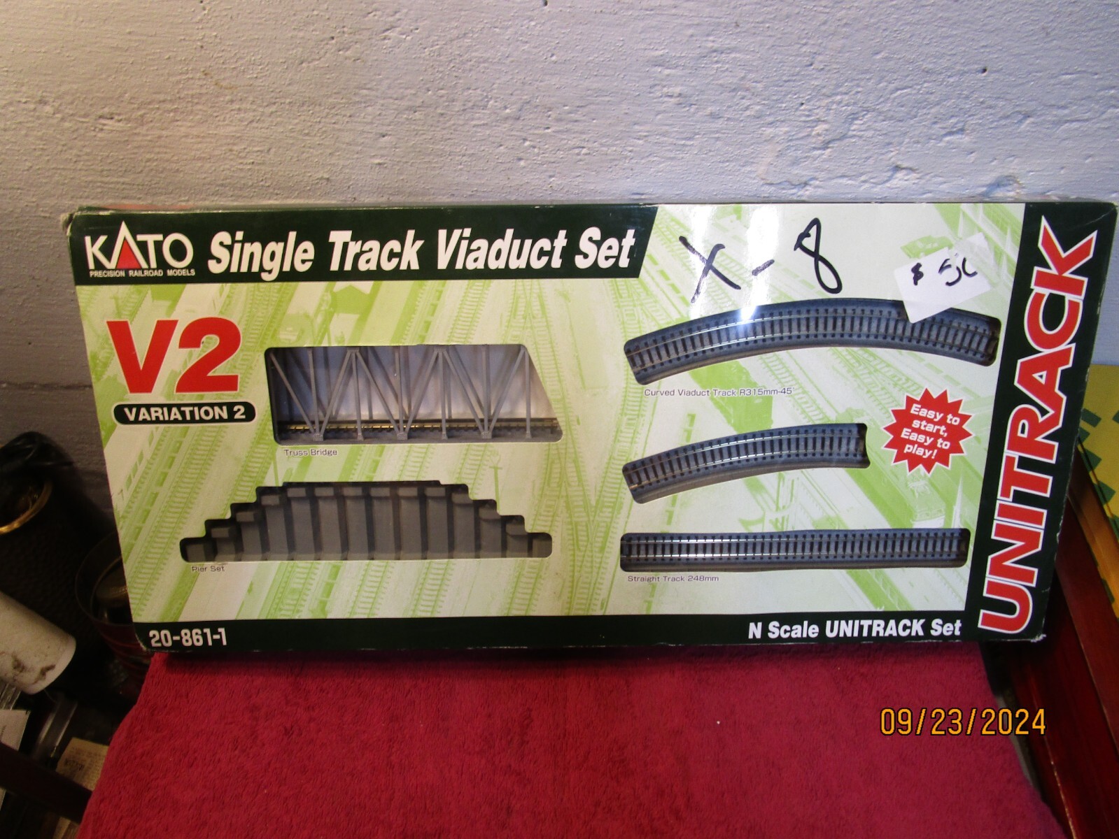 Kato 20-861-1-1 N V2 Single Track Viaduct Set Variation 2 N SCALE Train ...