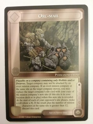 MIDDLE-EARTH CCG MECCG ORC-MAIL AGAINST THE SHADOW ATS RARE LOTR CARD ...