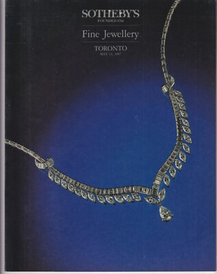 Sotheby's Fine Jewellery Toronto May 14, 1987 (Trade Paperback ...