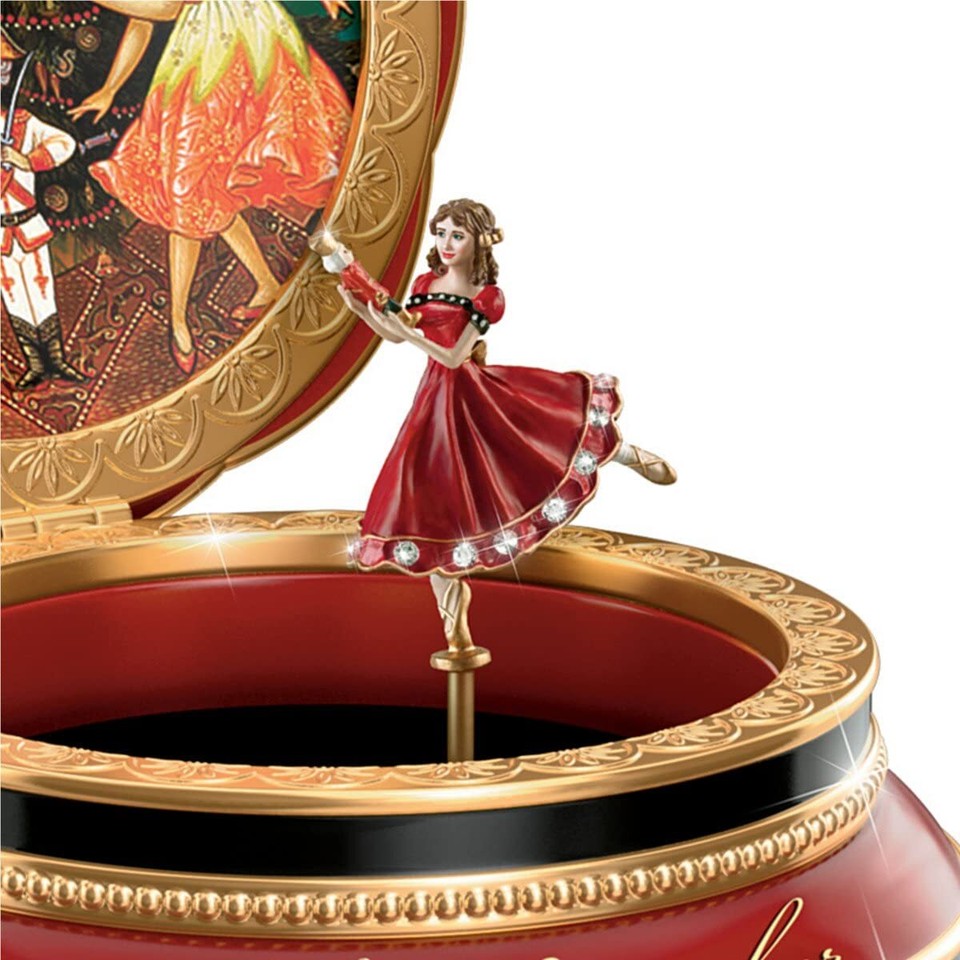 Clara & The Nutcracker Heirloom Porcelain Music Box Russian Style Art ...