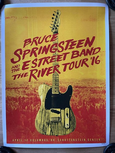 Bruce Springsteen official poster tour 2016 Colombus-the river tour | eBay