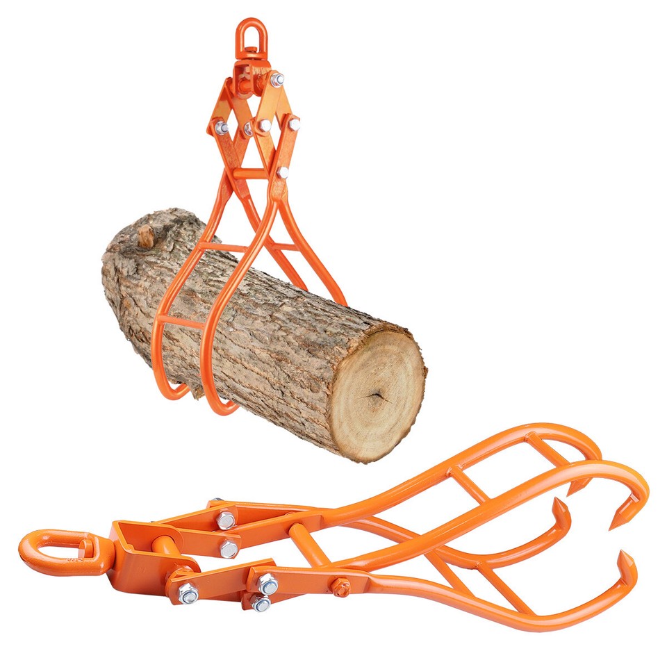 Timber Claw Hook 28 inch 4 Claw Log Grapple Heavy Duty Logging Tongs ...