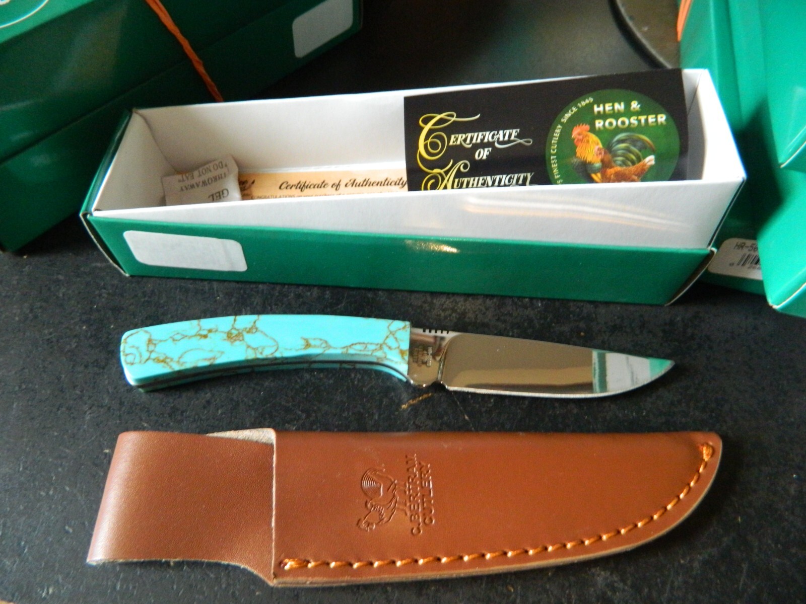 M. Prater and Hen & Rooster made a 7 1/4" Kingsman Turquoise fixed ...