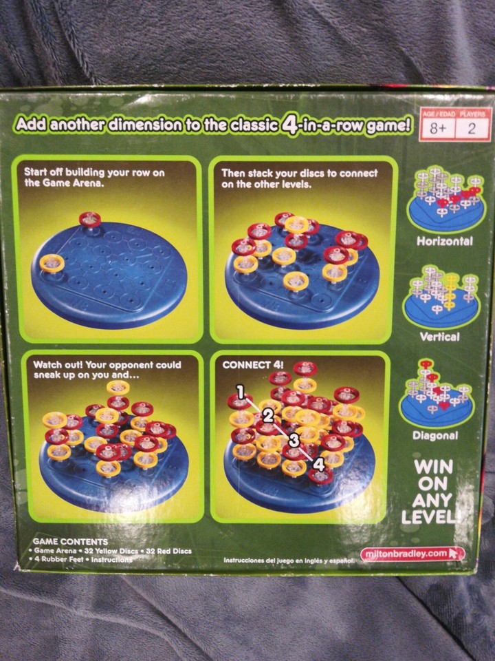 VERY RARE 2006 Connect 4 Stackers Board Game Milton Bradley Hasbro ...