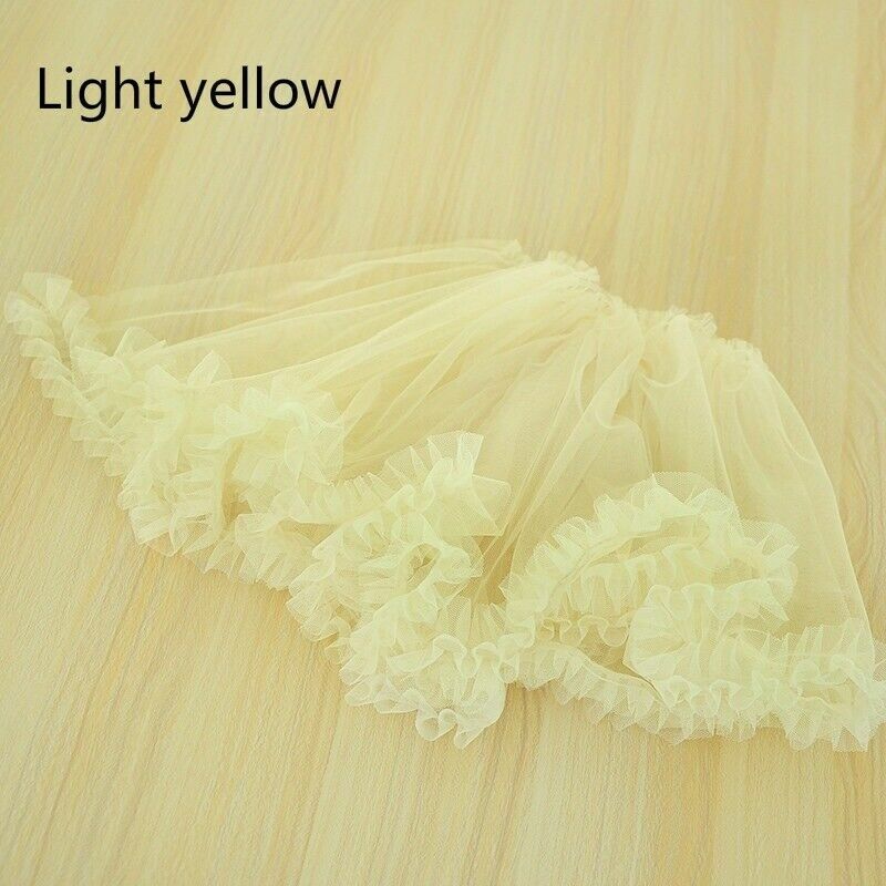 Pleated Ruffle Mesh Edging Lace Fabric Trimming Frill Crinkle DIY Dress ...